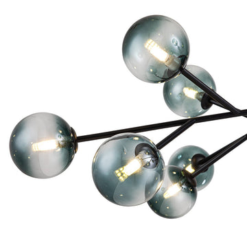 15-Light Branching Sputnik Blue Glass Globes Chandelier | yiilighting ...