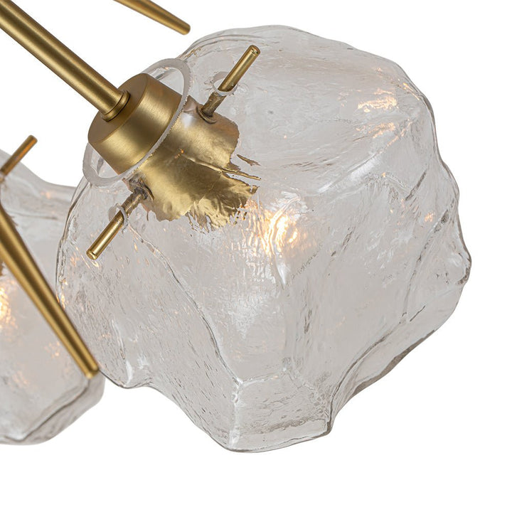 9-Light Modern Glam Ice Glass Semi Flush Mount | yiilighting – Yiilighting