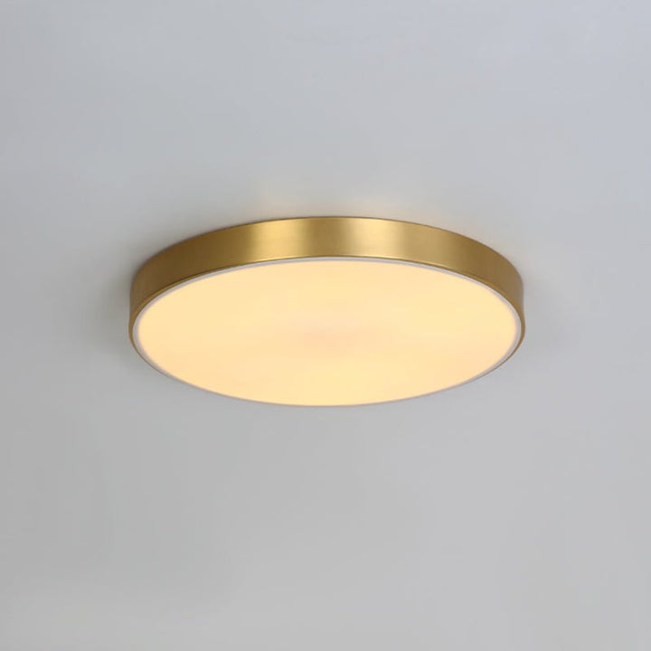 Modern Brass Round LED Overhead Flush Mount Ceiling Light | yiilighting ...
