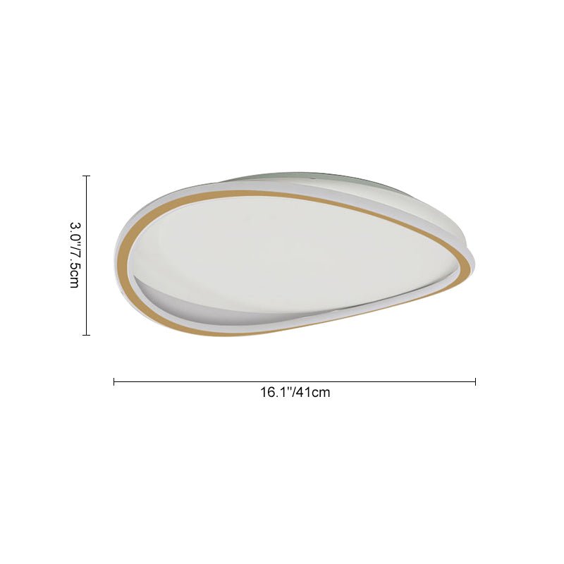 Modern Minimalism Irregular Round LED Metal Flush Mount Ceiling Light ...